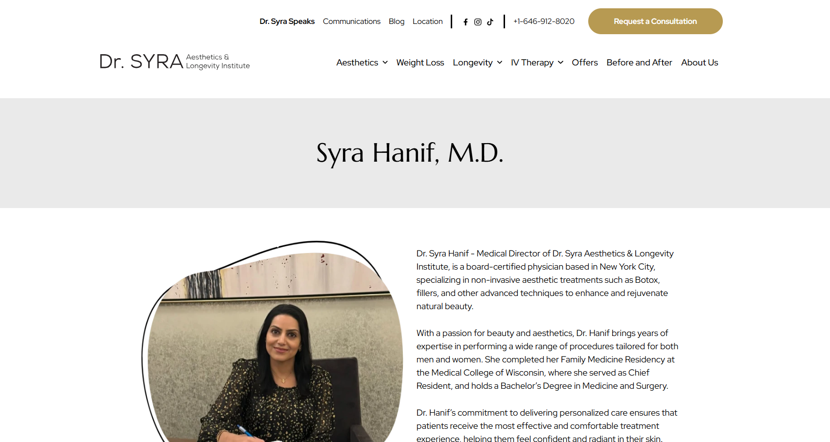 Meet Our Aestheticians - Syra Hanif M.D | Dr. Syra Aesthetics ...