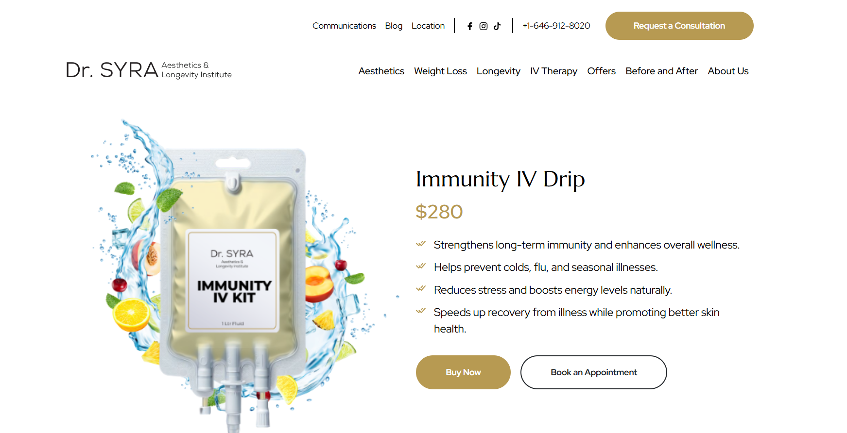 Immunity IV Drip Manhattan - Schedule Your Drip Today