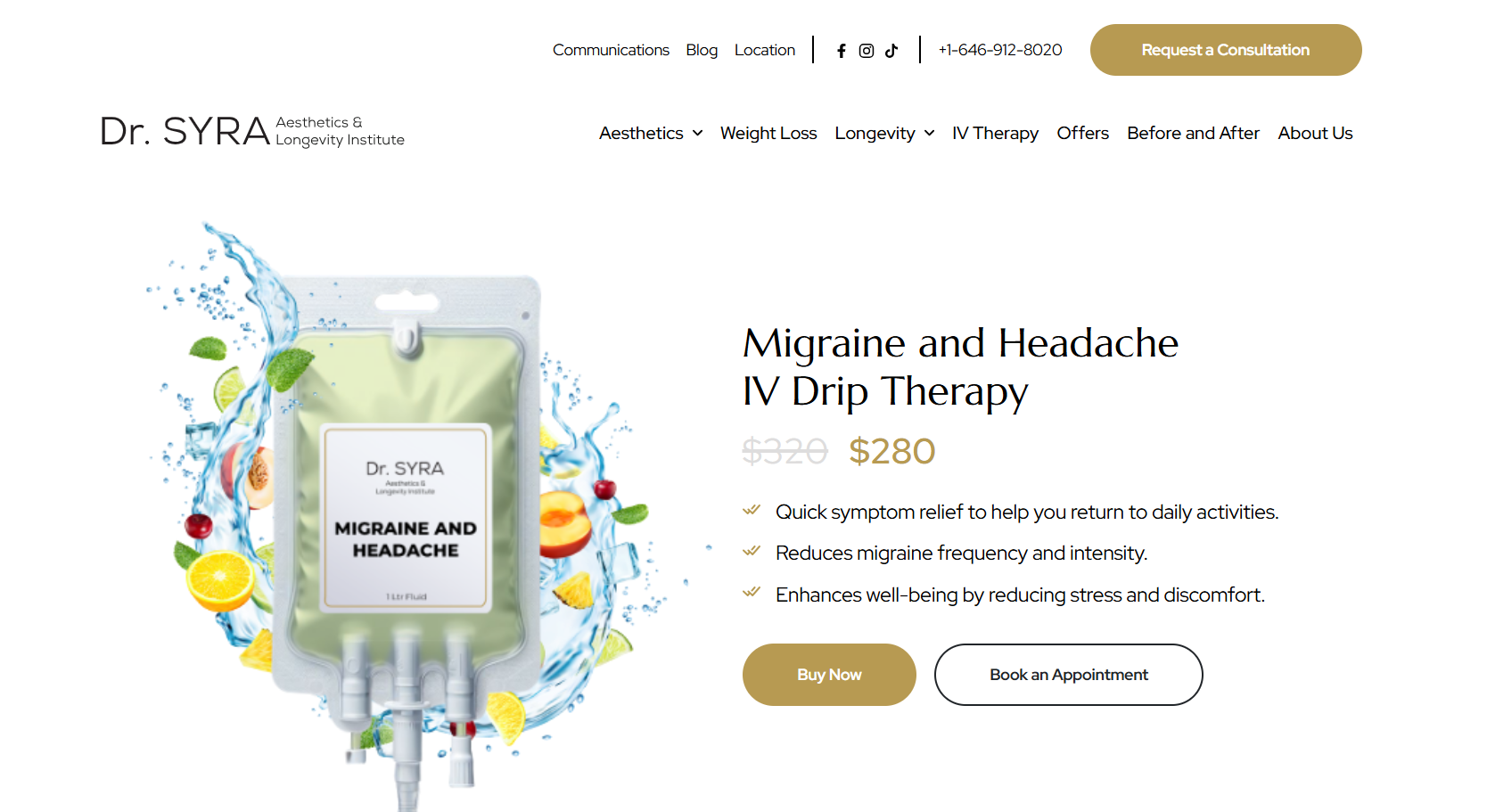IV drip for Migraine and Headache in Manhattan, NYC - Fast Pain Relief