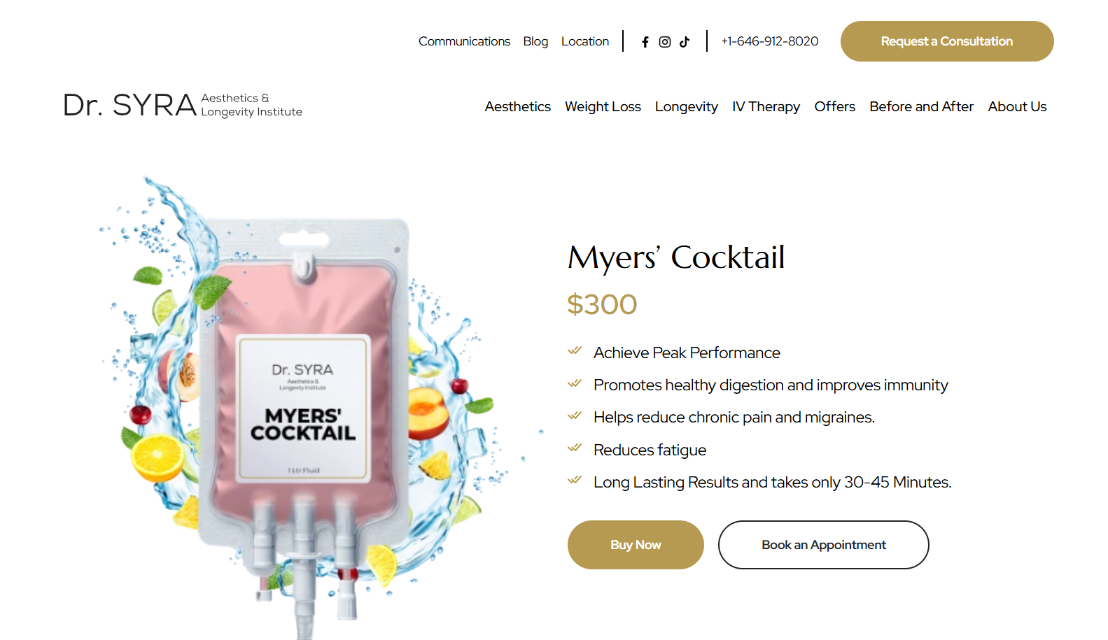 Myers' Cocktail IV Therapy NYC | Schedule Your Drip for Wellness