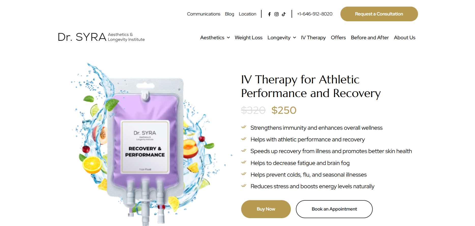 Recovery and Performance IV Therapy Manhattan, NYC - Boost Stamina