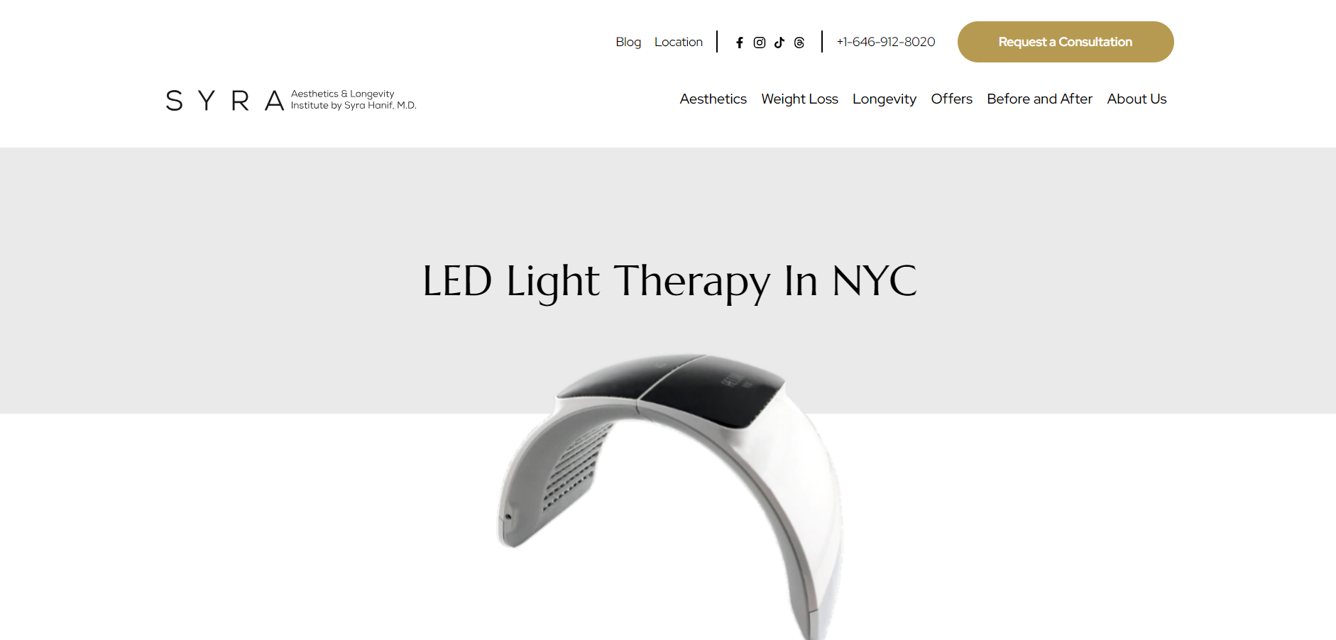 LED Light Therapy Manhattan, NYC - Boost Collagen & Clear Skin