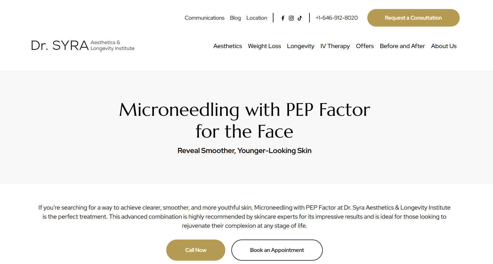 PEP Factor Facial Microneedling in Mahattan, NYC - Younger-Looking Skin
