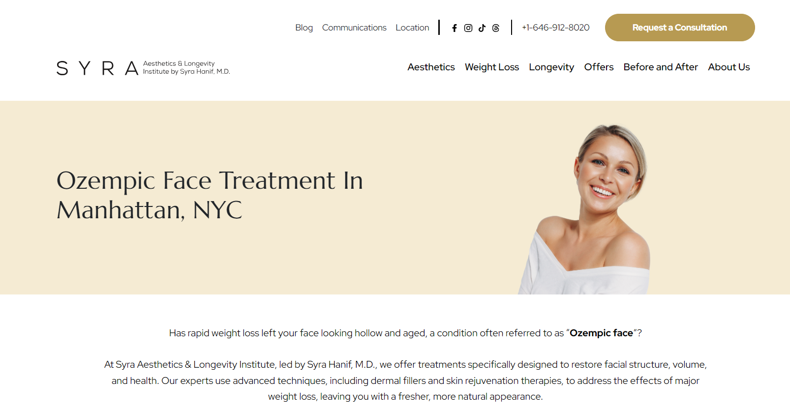 Ozempic Face Treatment in Manhattan, NYC | Tighten Skin for a Youthful ...